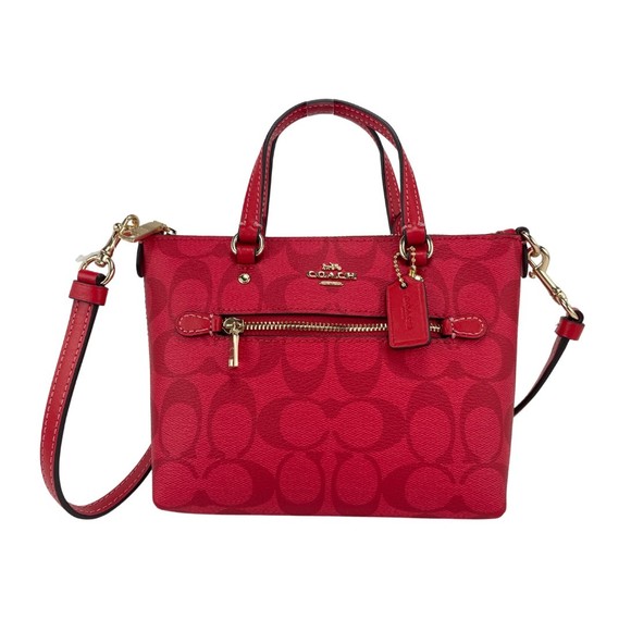 Coach | Bags | Coach Ca72 Gallery Mini Miami Red Signature Coated ...